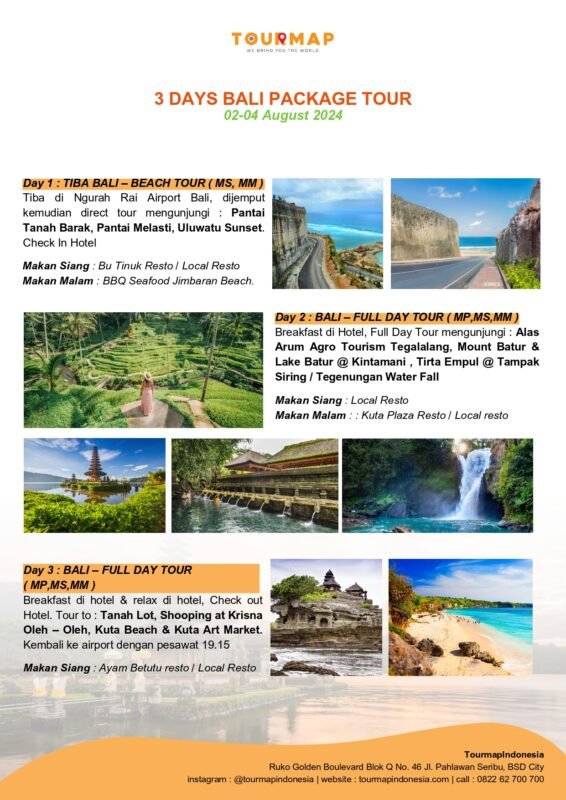 3 DAYS BALI PACKAGE TOUR – TourMap Indonesia